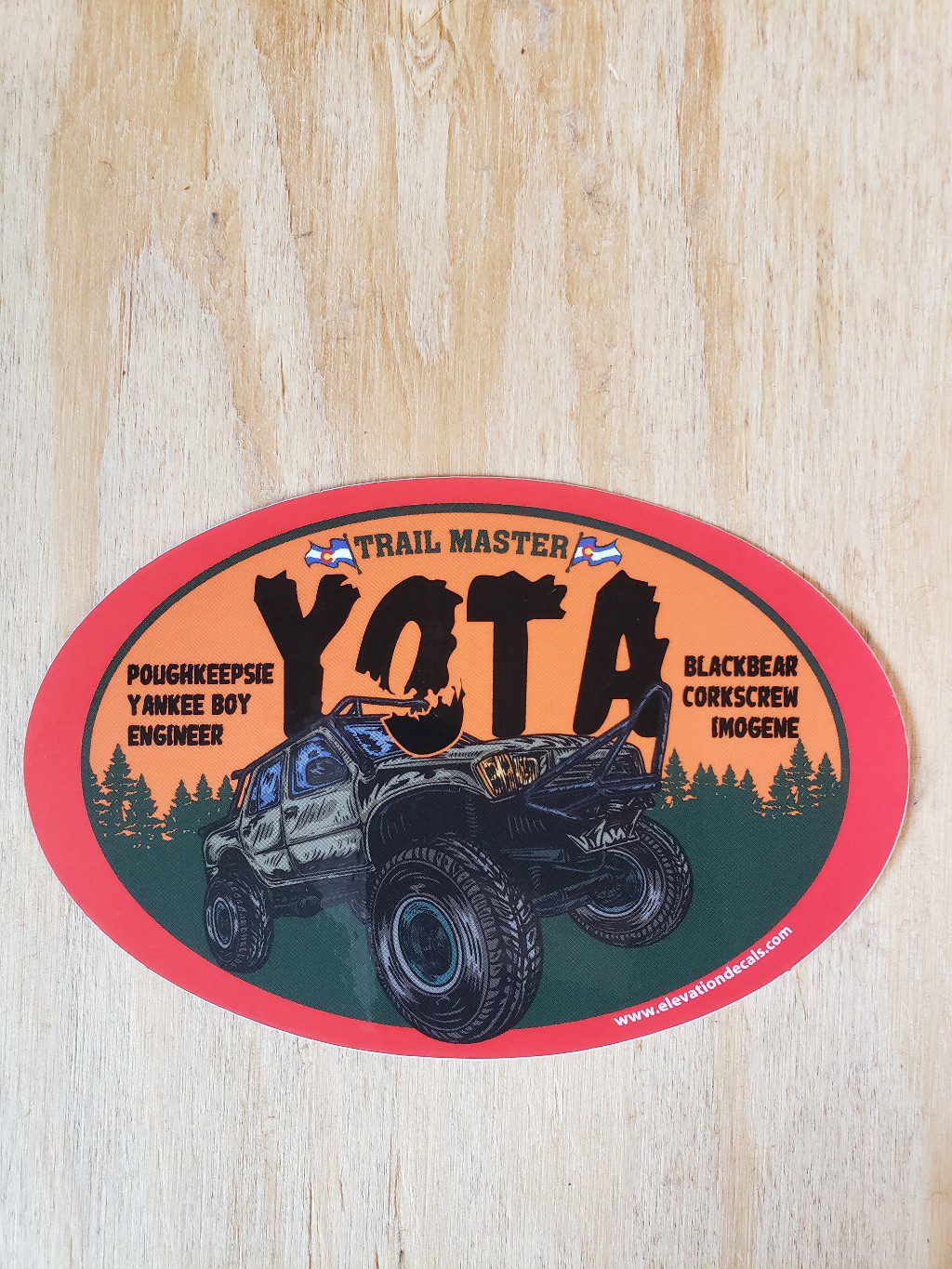 TOYOTA OFF ROADING 'YOTA' TRAIL MASTER - Elevation Decals