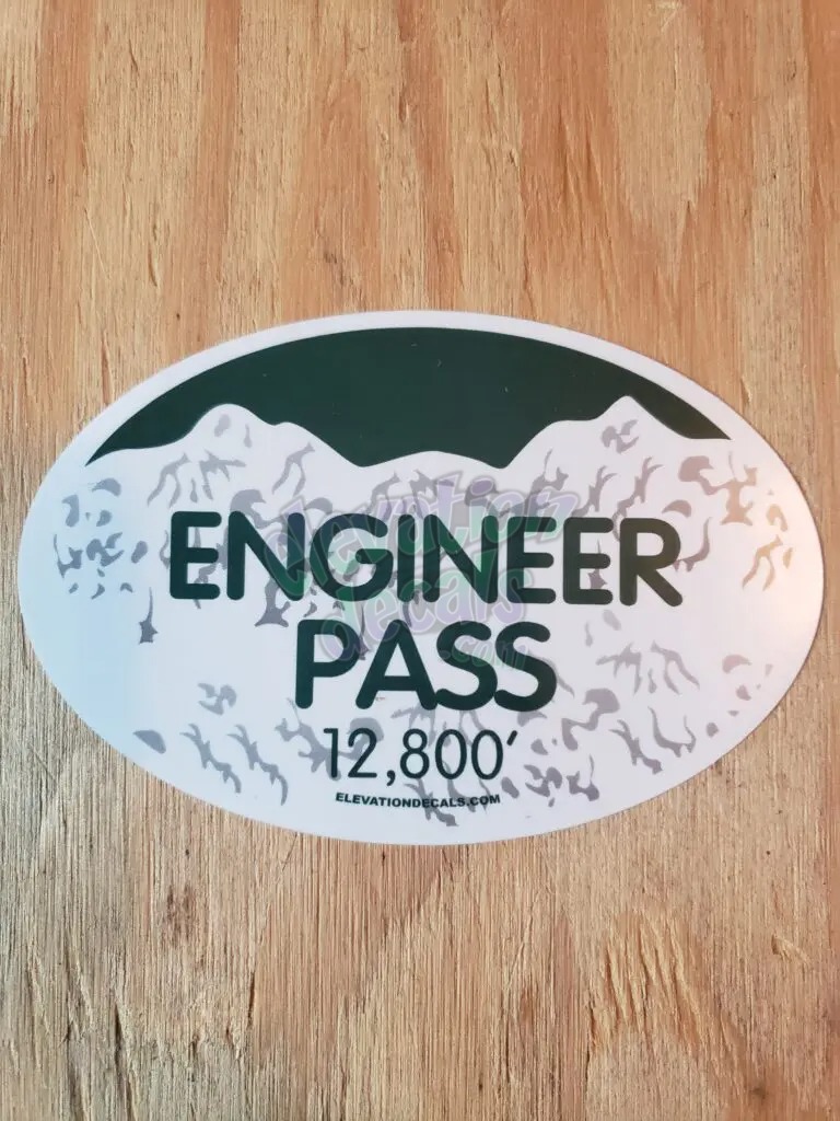 Ouray - Engineer Pass Colorado Plate - Elevation Decals